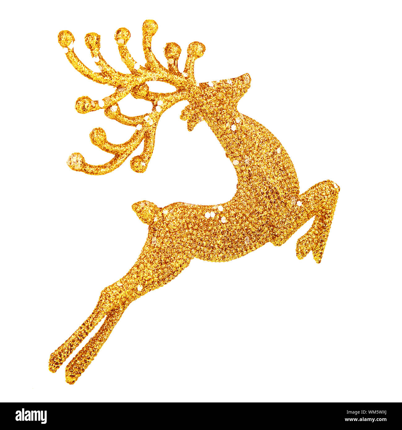 Beautiful golden reindeer decoration Stock Photo - Alamy