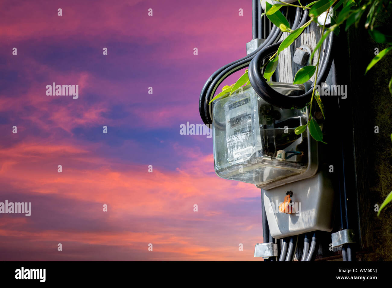 Electric power meter outdoors hi-res stock photography and images - Alamy