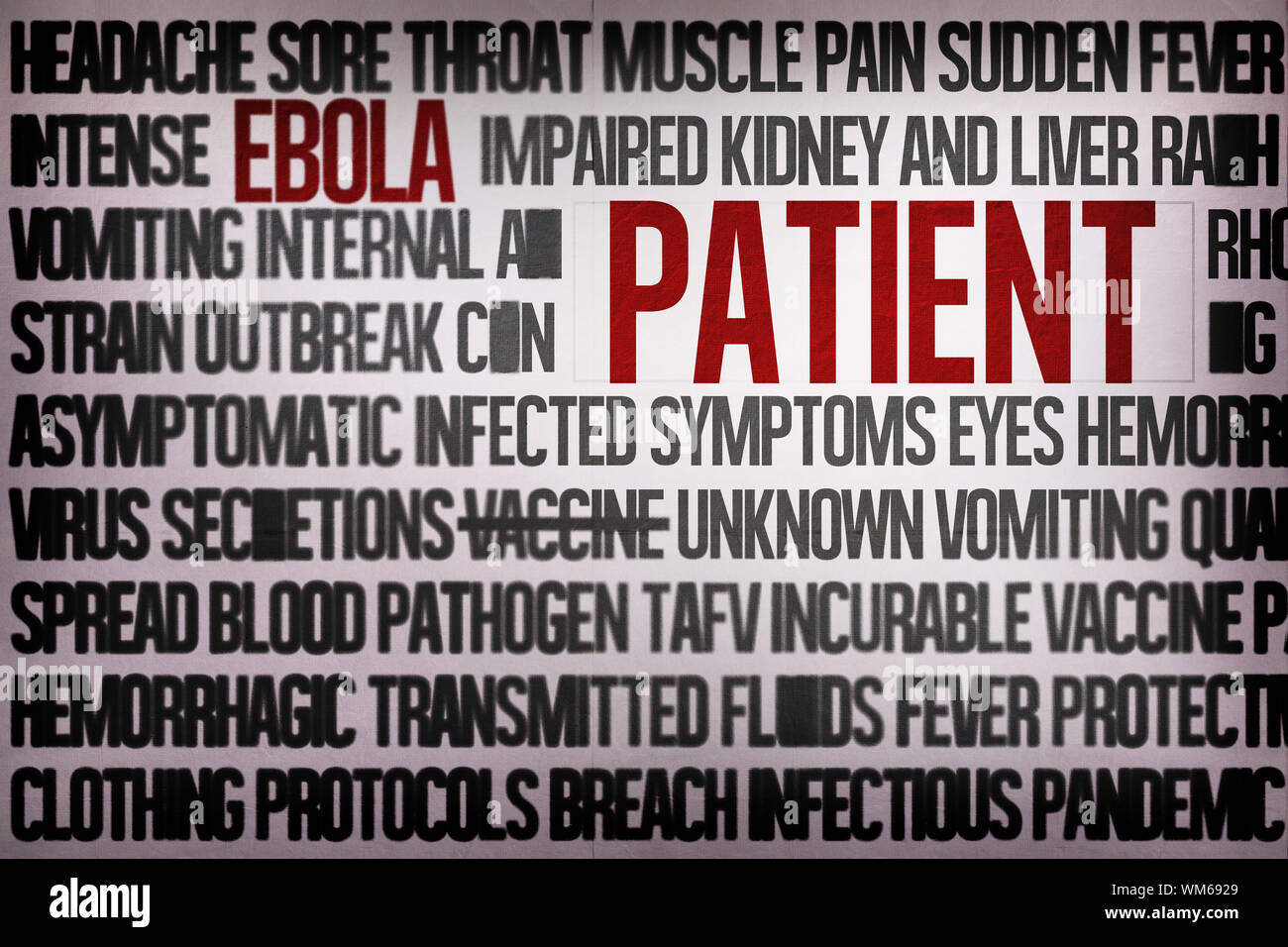 Digitally generated ebola word cluster with bold text Stock Photo - Alamy
