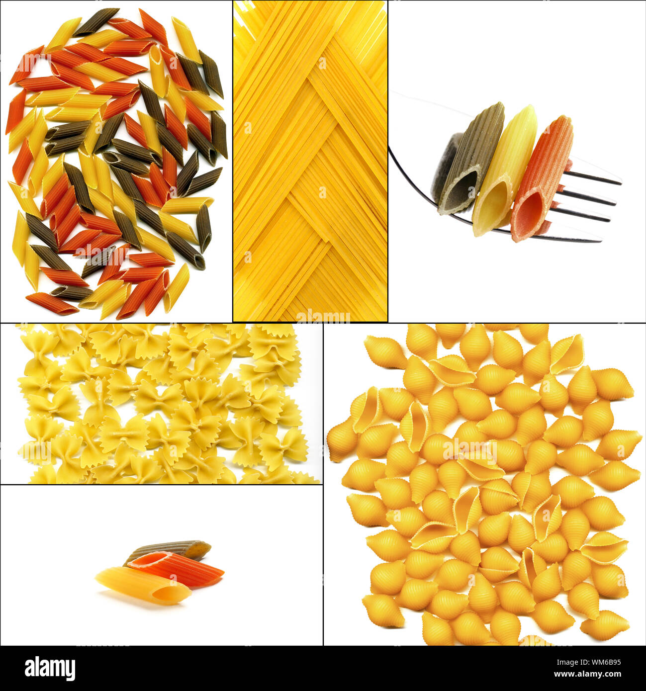 Collage with pasta hi-res stock photography and images - Alamy