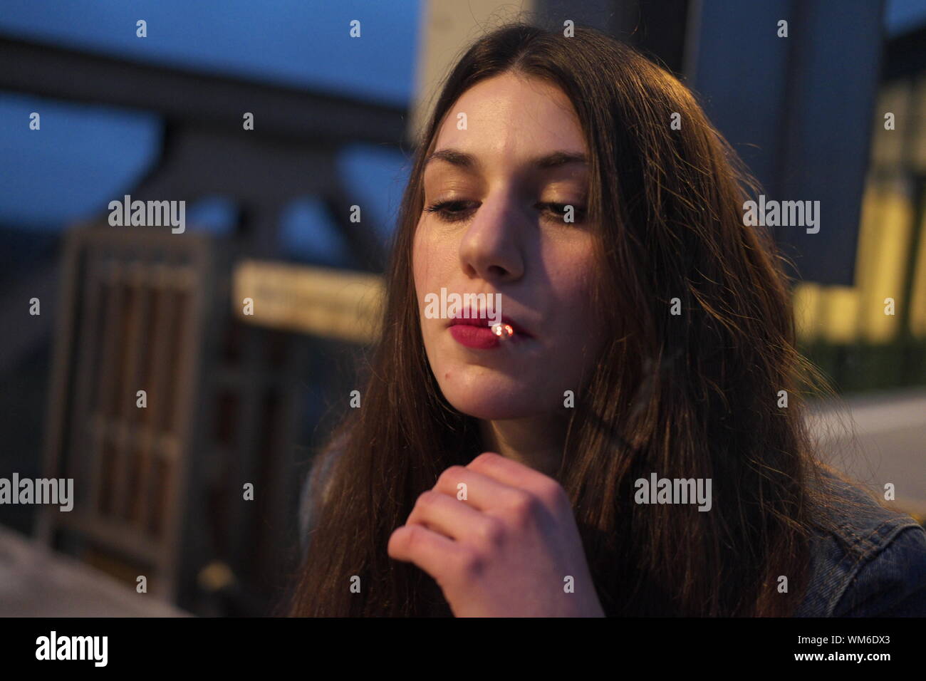 Berlin germany woman smoking cigarette hi-res stock photography and ...