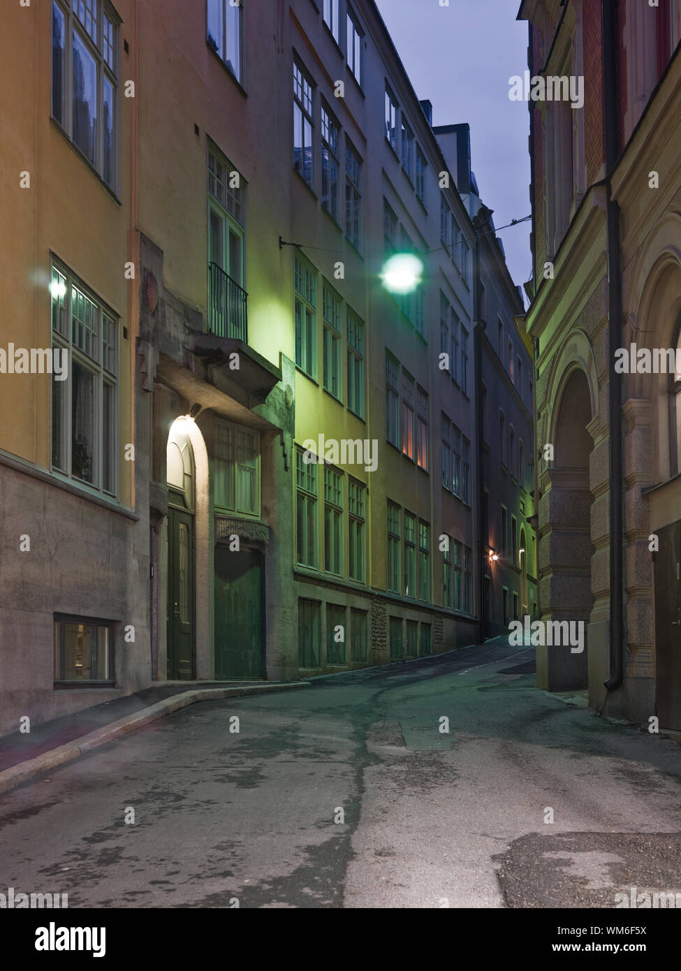 Colorful back alley in the southern parts of Stockholm Stock Photo - Alamy