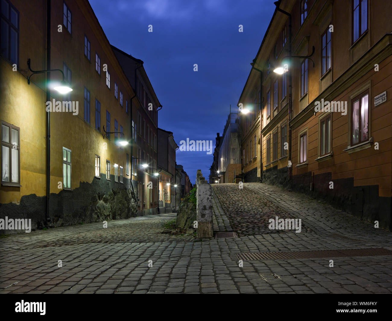 Colorful back alley in the southern parts of Stockholm Stock Photo - Alamy