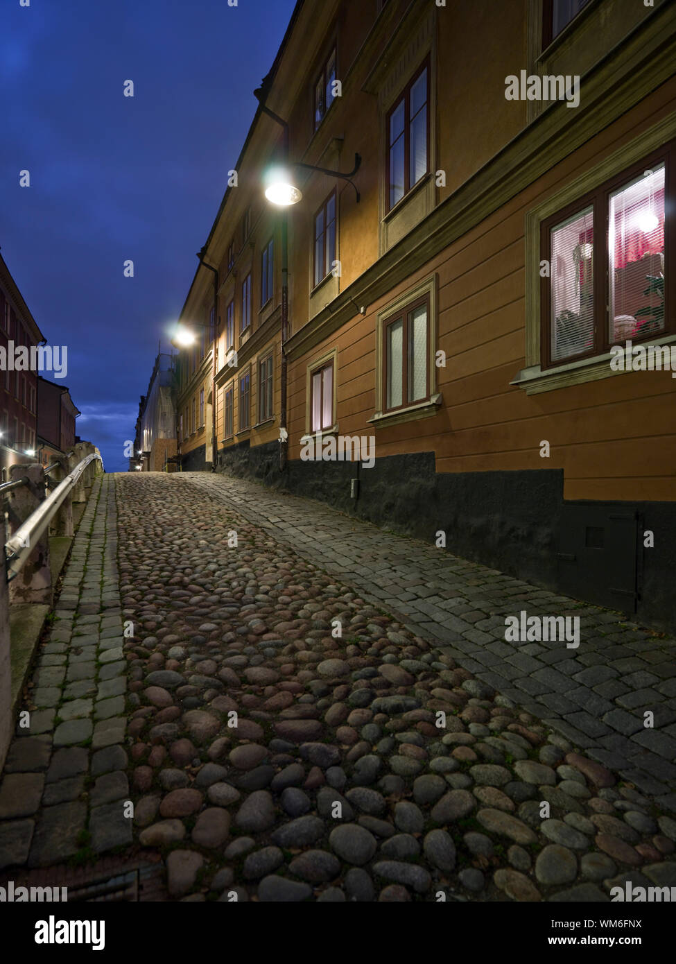 Colorful back alley in the southern parts of Stockholm Stock Photo - Alamy