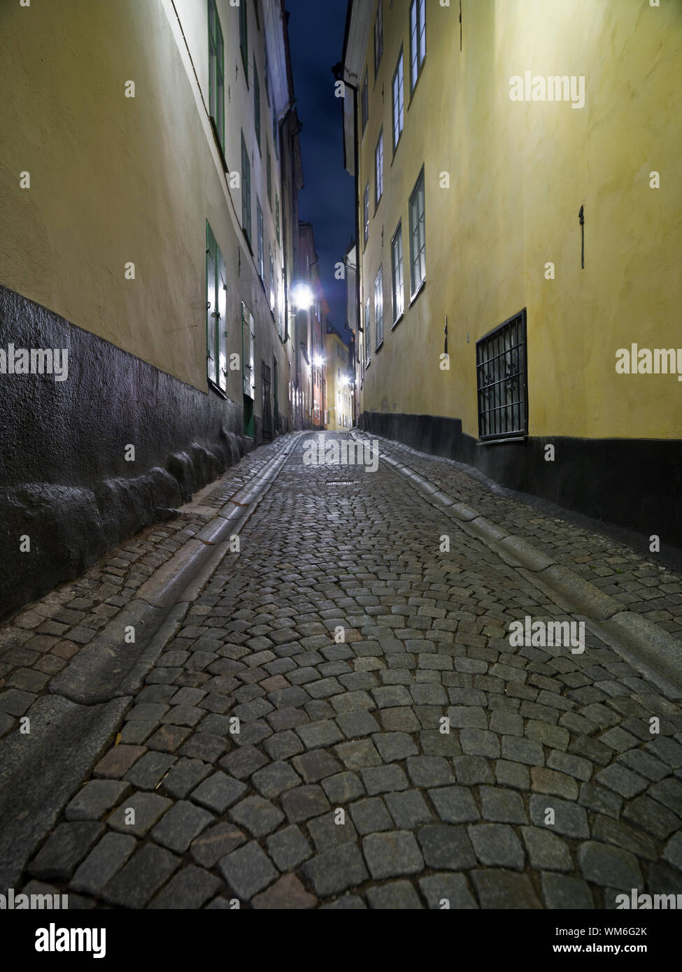 Colorful back alley in the old town of Stockholm Stock Photo - Alamy