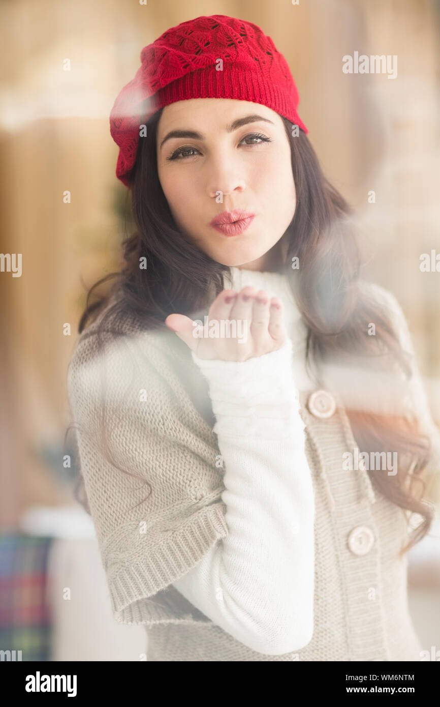 Blowing kiss in living hi-res stock photography and images - Alamy