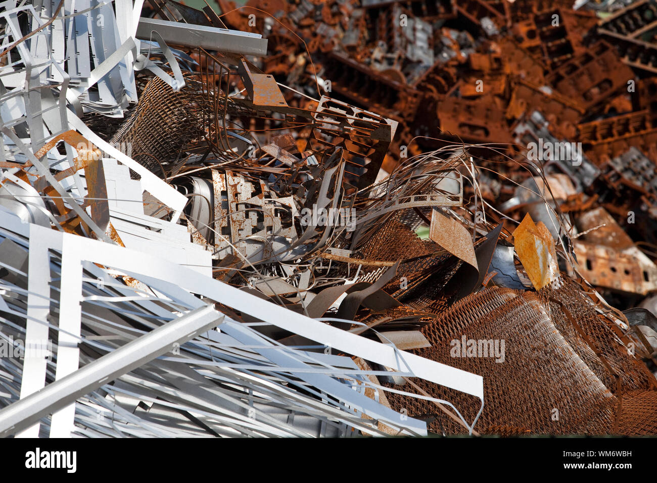 Rusty scrap metal in a junkyard Stock Photo - Alamy