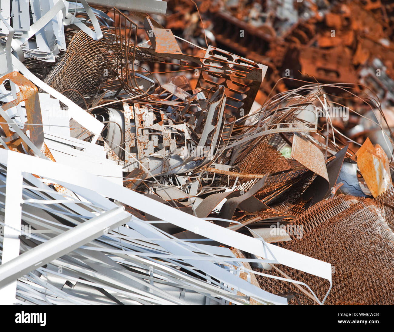 Rusty scrap metal in a junkyard Stock Photo - Alamy