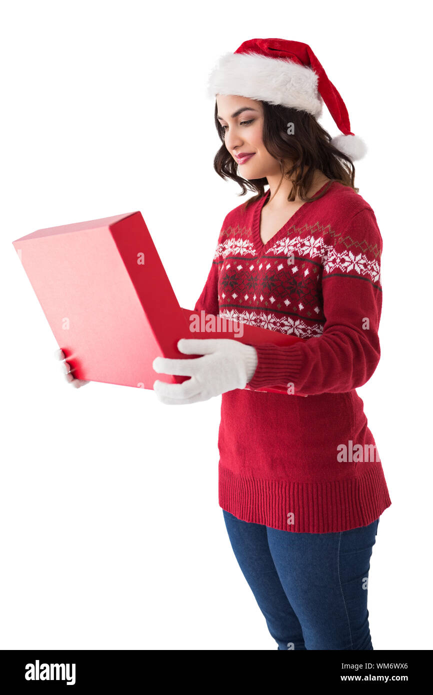 Christmas gift present opening festive Cut Out Stock Images & Pictures ...
