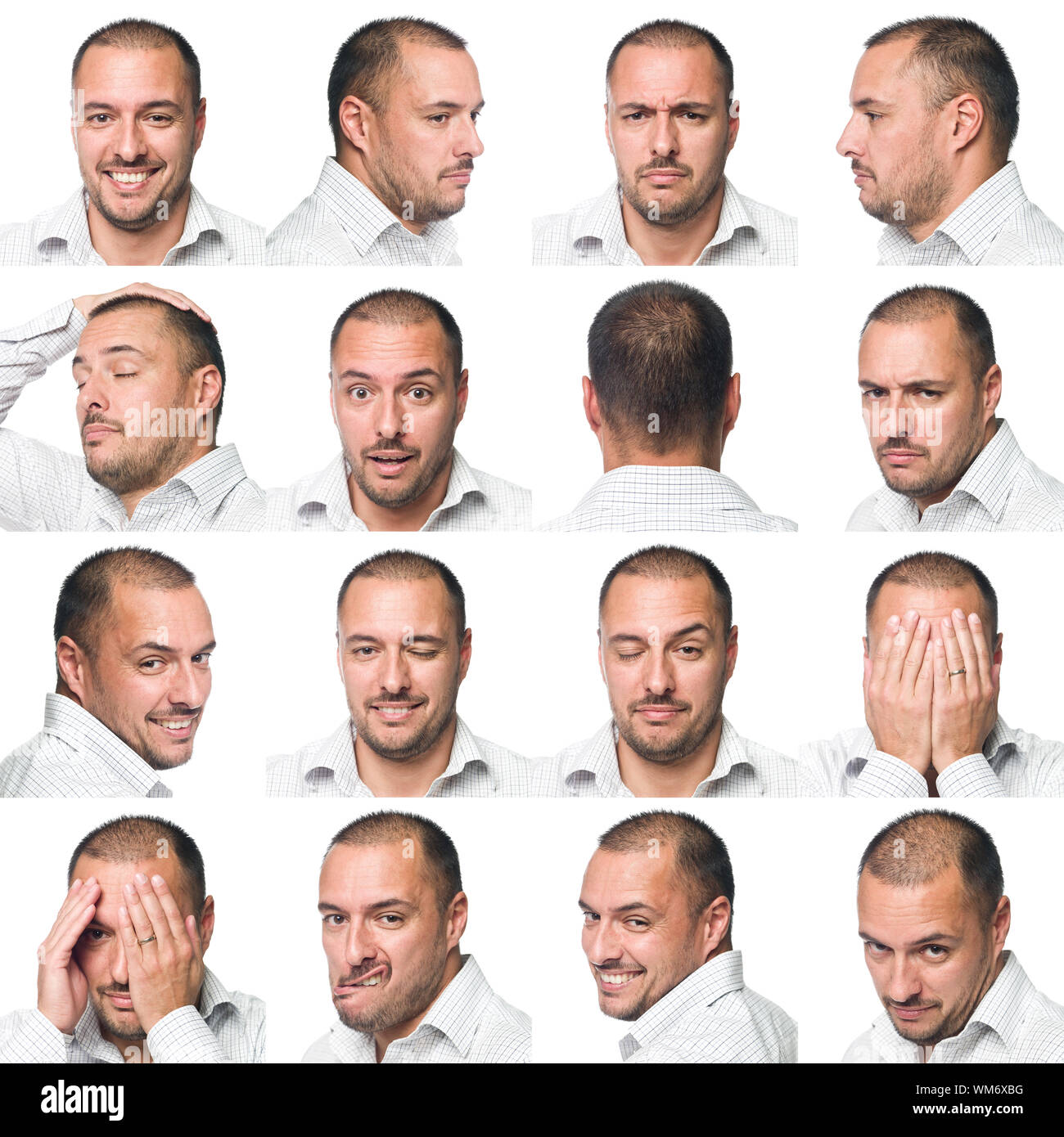 Facial expressions montage hi-res stock photography and images - Alamy