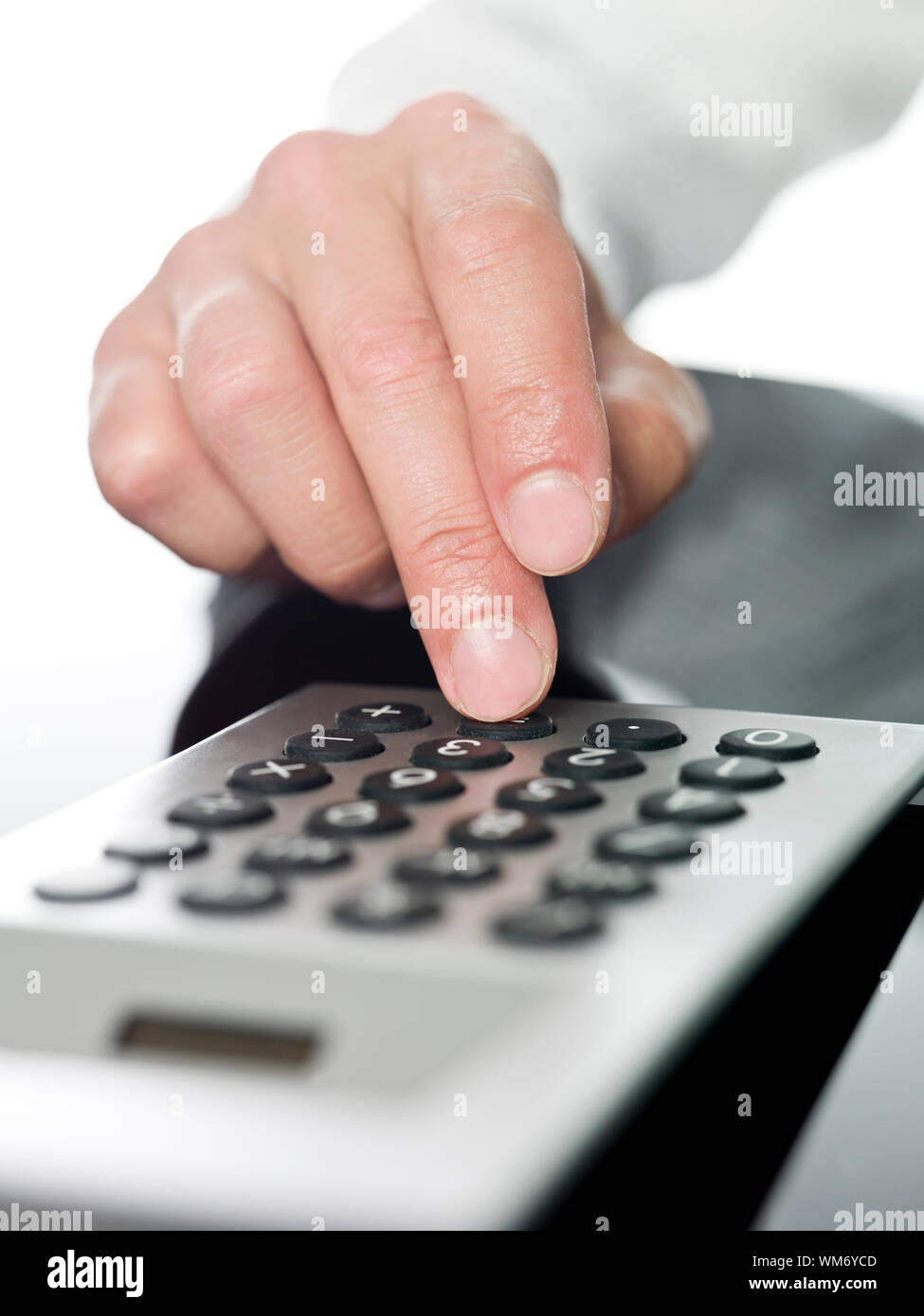 Man doing financial calculations Stock Photo - Alamy
