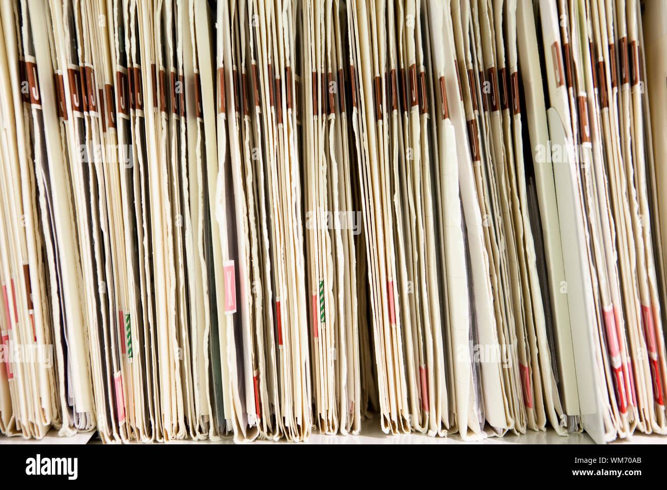 Files organized on shelf Stock Photo - Alamy