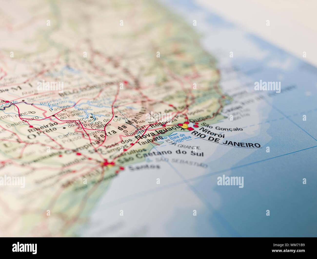Map of Rio de Janeiro Stock Photo - Alamy