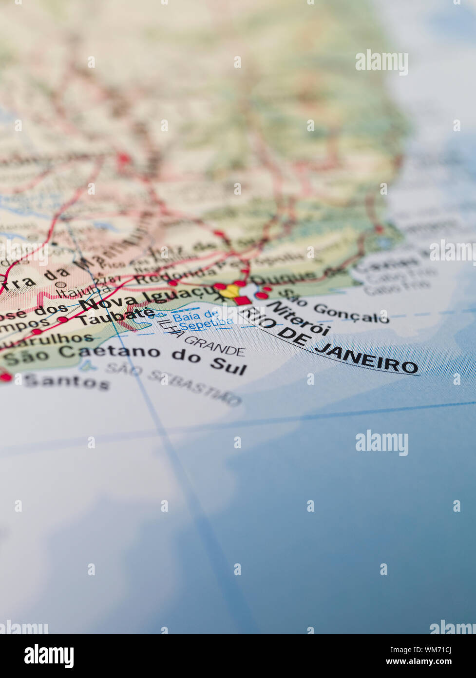 Map of Rio de Janeiro Stock Photo - Alamy