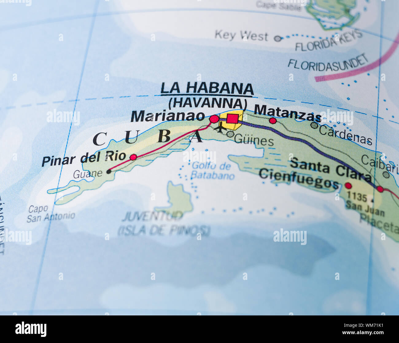 Map of Cuba Stock Photo - Alamy