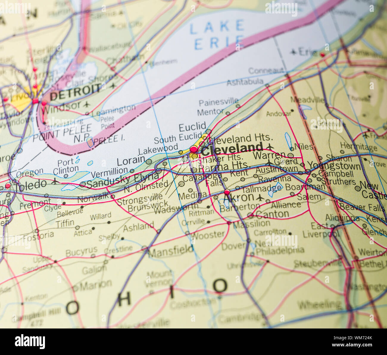 Map of Cleveland Stock Photo - Alamy