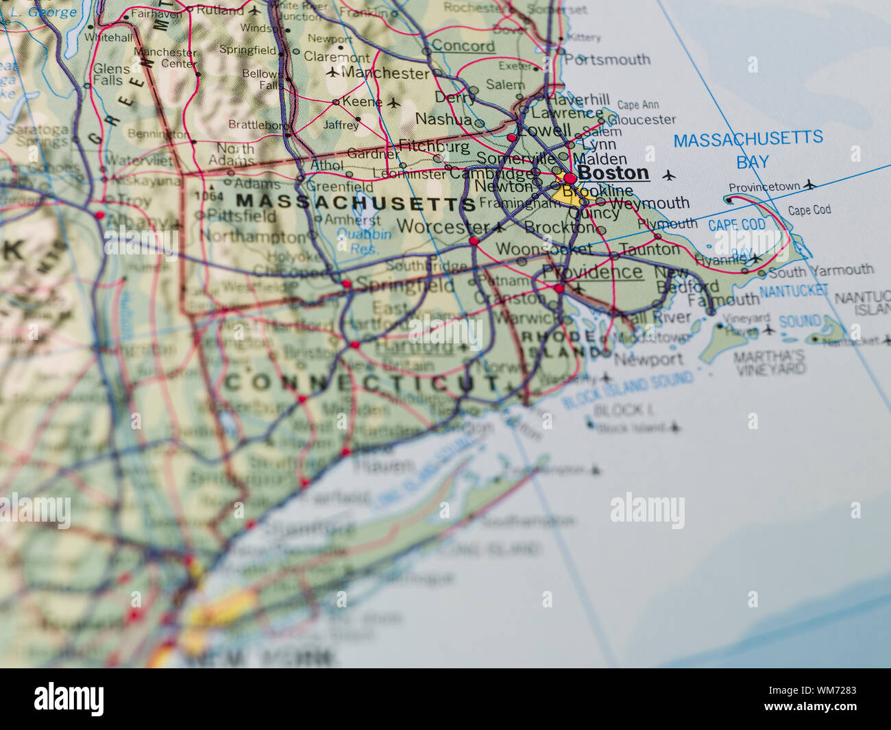 Map of Boston Stock Photo - Alamy