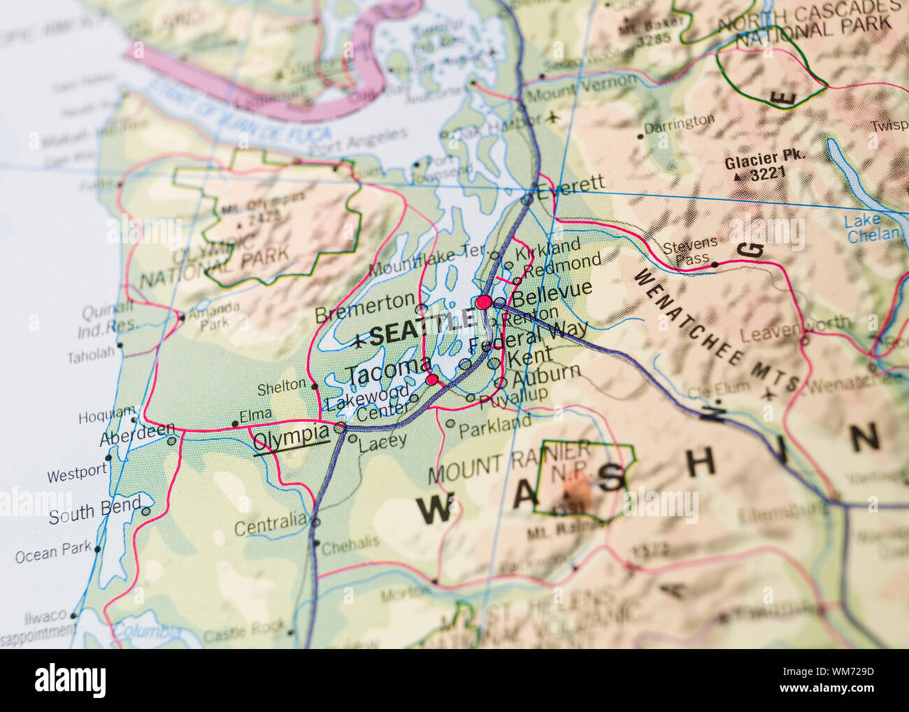 Map of Seattle Stock Photo - Alamy