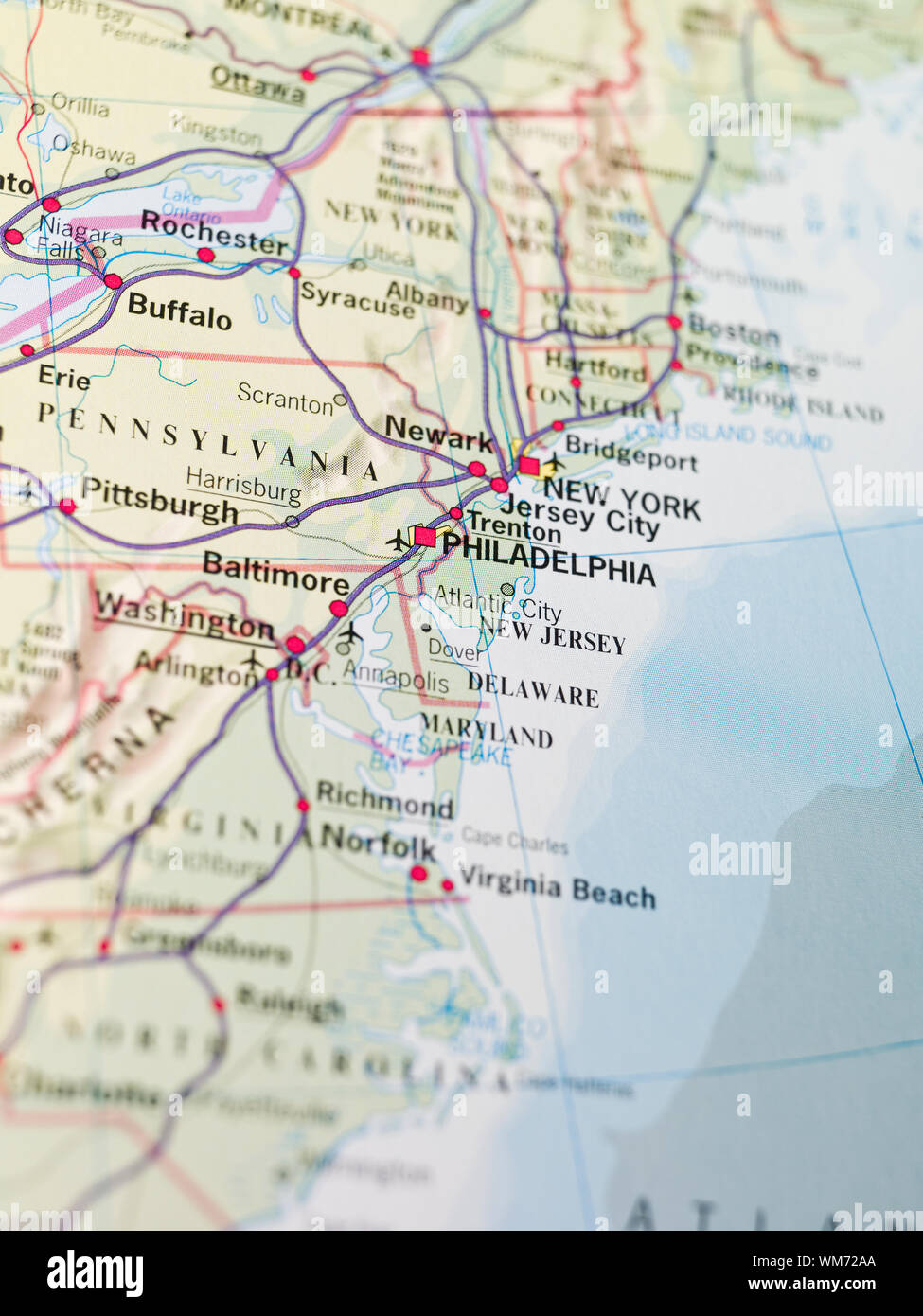 Map of Philadelphia Stock Photo - Alamy