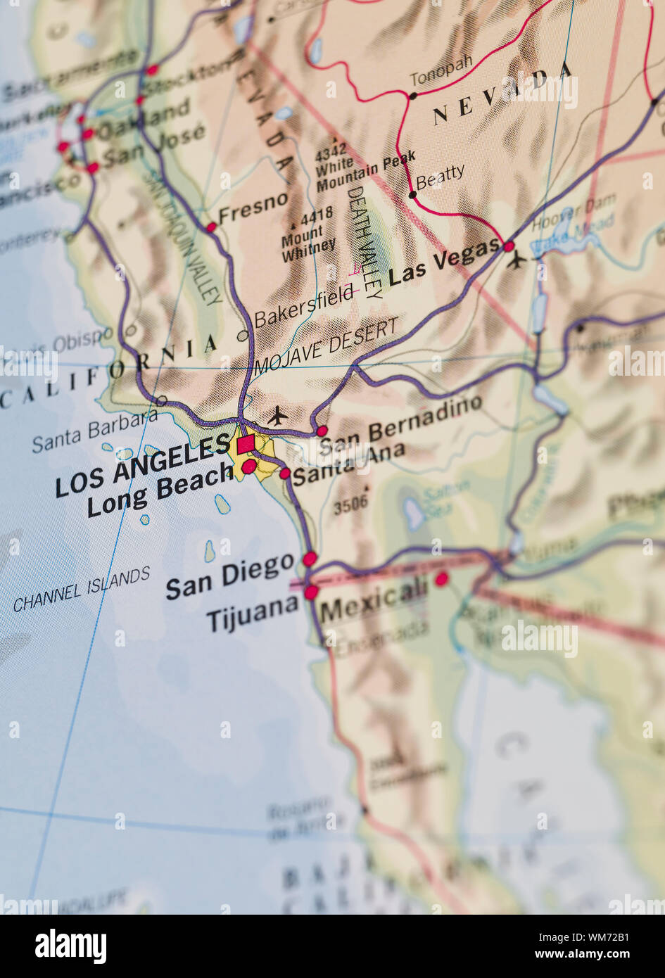 Map of Los Angeles Stock Photo - Alamy