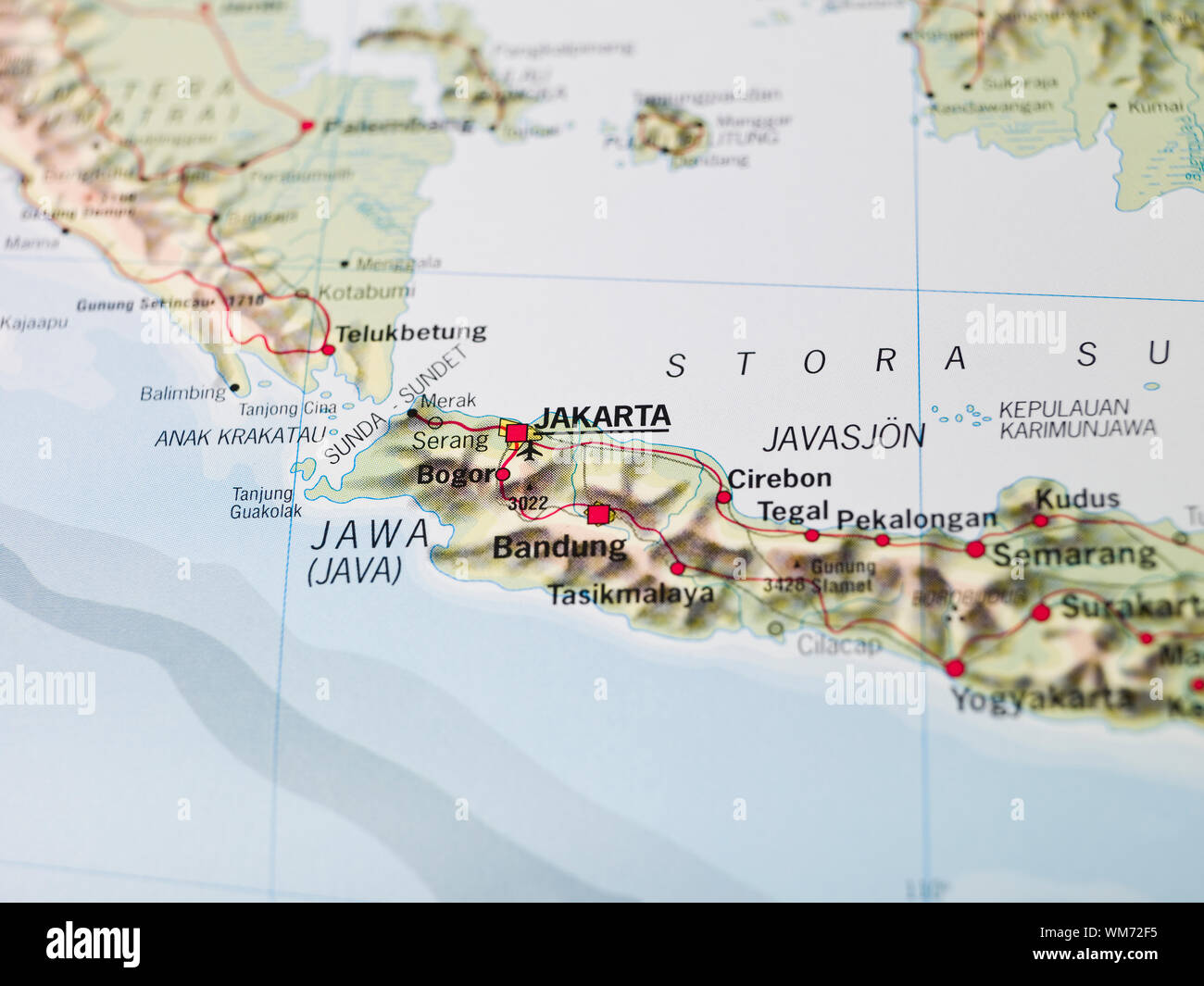Map of Jakarta Stock Photo - Alamy
