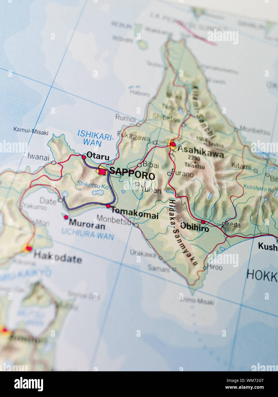 Map of Sapporo Stock Photo - Alamy