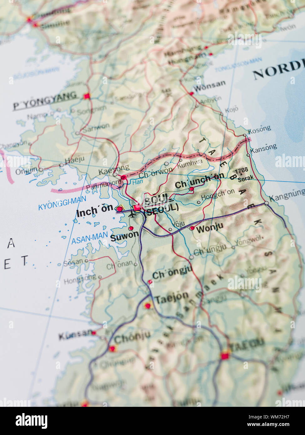 Map of Seoul Stock Photo - Alamy