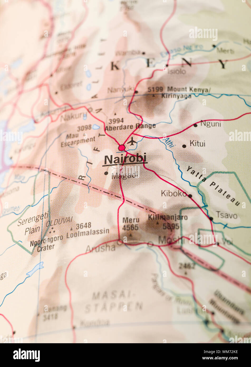 Map of Nairobi Stock Photo - Alamy
