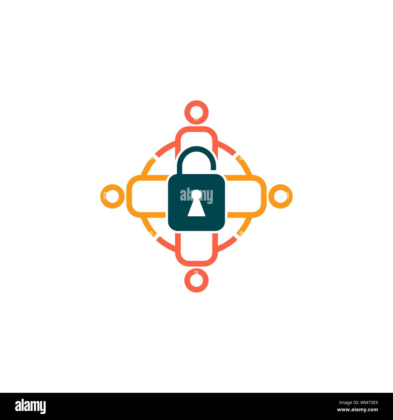 Commitment Teamwork Together Business Logo Illustration Vector Stock ...