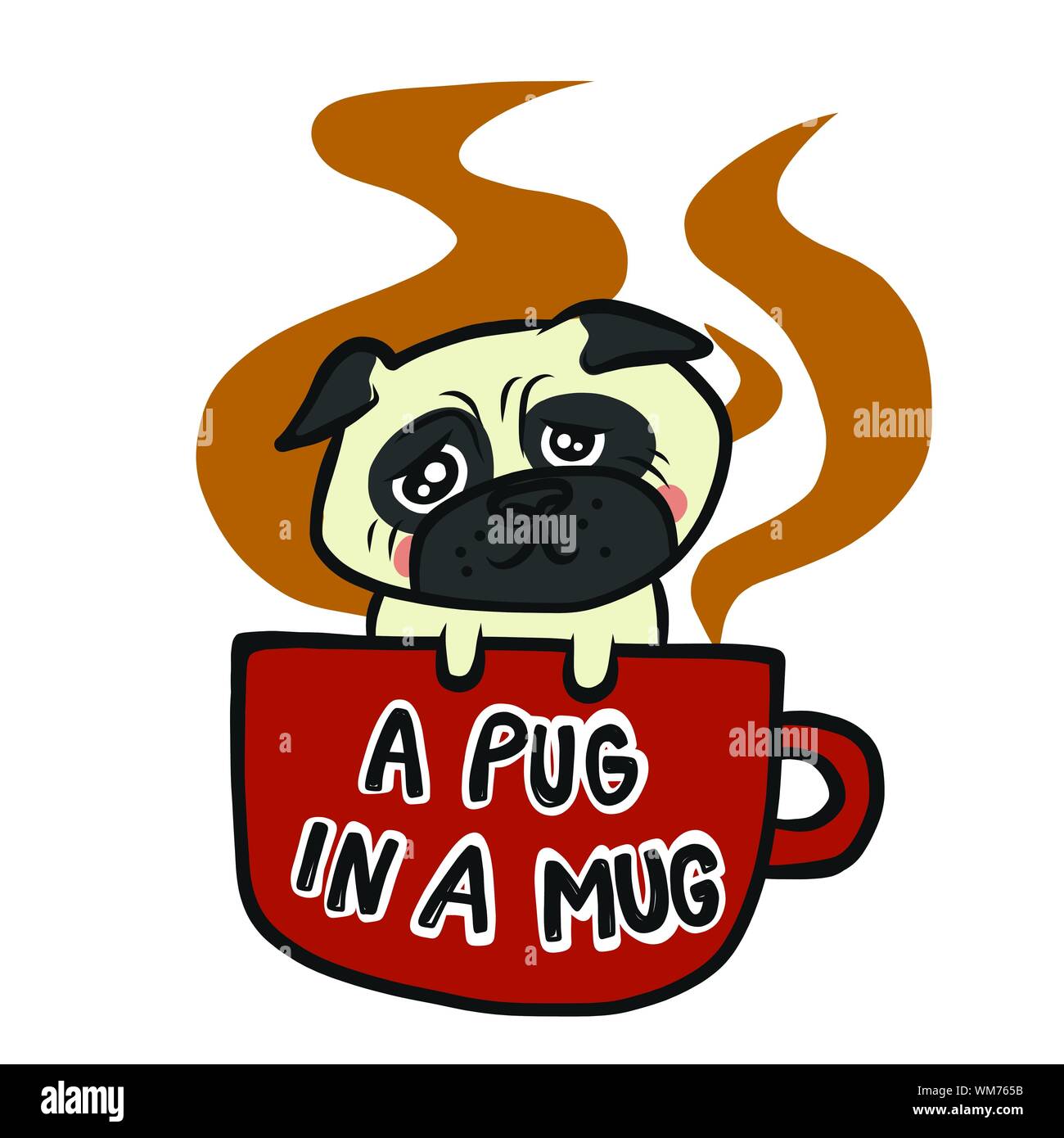 Pug tail Stock Vector Images - Alamy