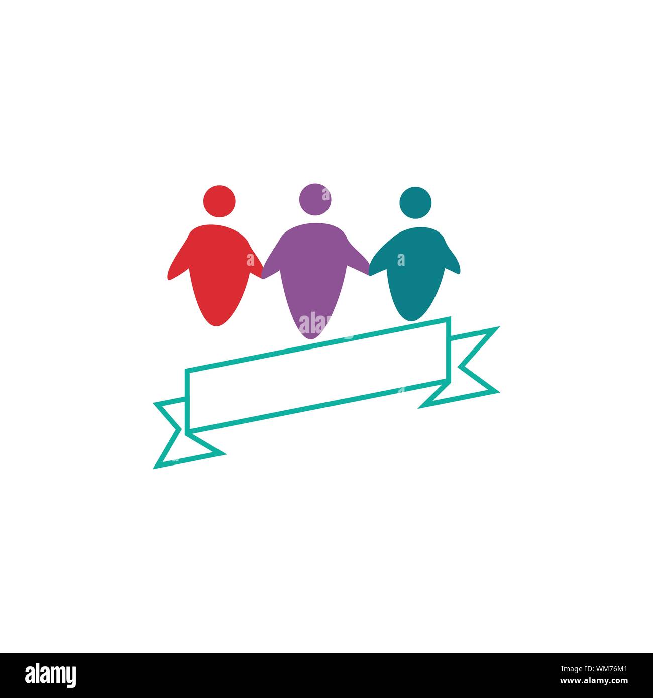 Commitment Teamwork Together Business Logo Illustration Vector Stock ...