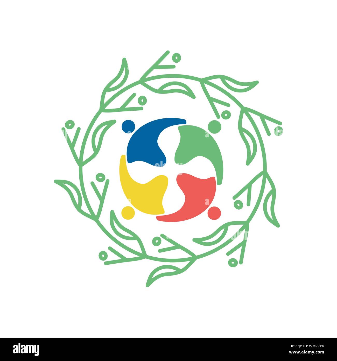 Commitment Teamwork Together Business Logo Illustration Vector Stock ...