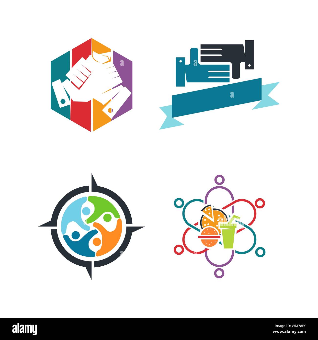 Commitment Teamwork Together Business Logo Illustration Vector Stock Vector Image & Art - Alamy