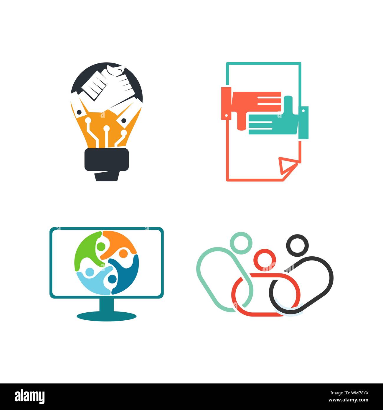 Commitment Teamwork Together Business Logo Illustration Vector Stock Vector Image & Art - Alamy