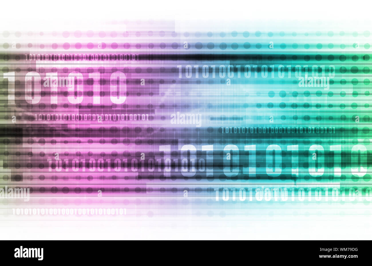 Abstract Information Background with Binary Code Art Stock Photo - Alamy