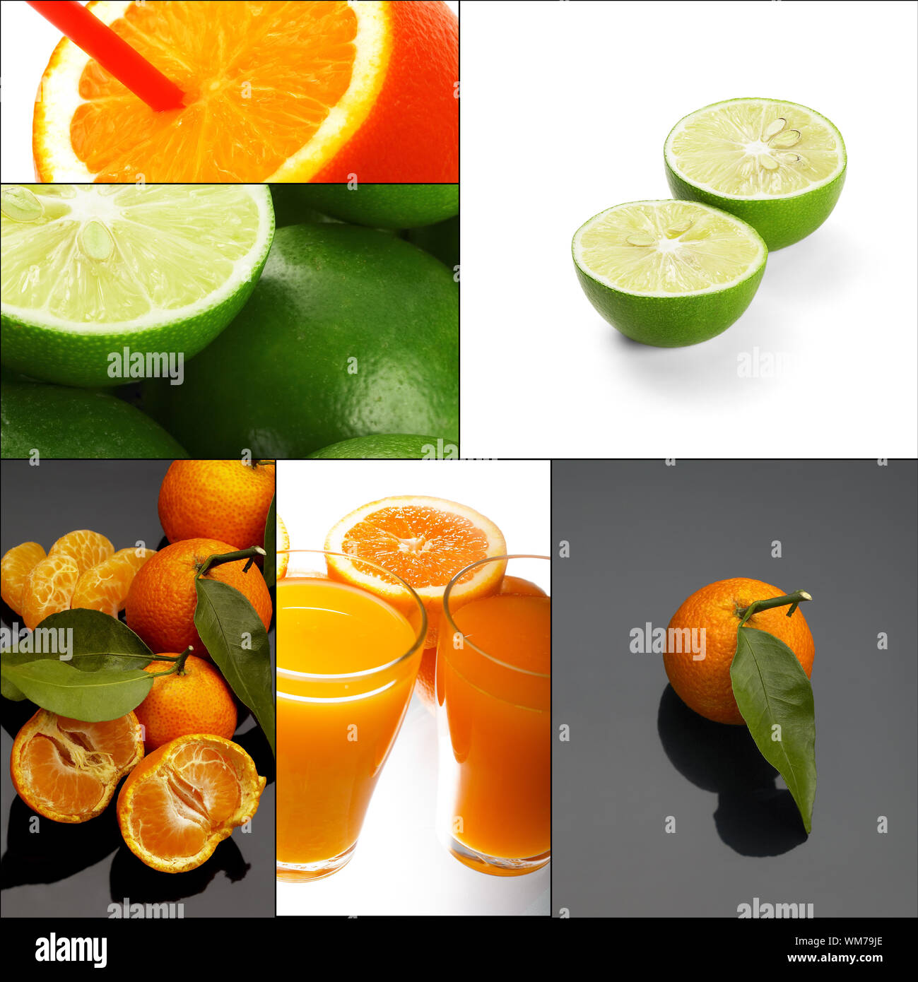 Citrus fruits collage hi-res stock photography and images - Alamy