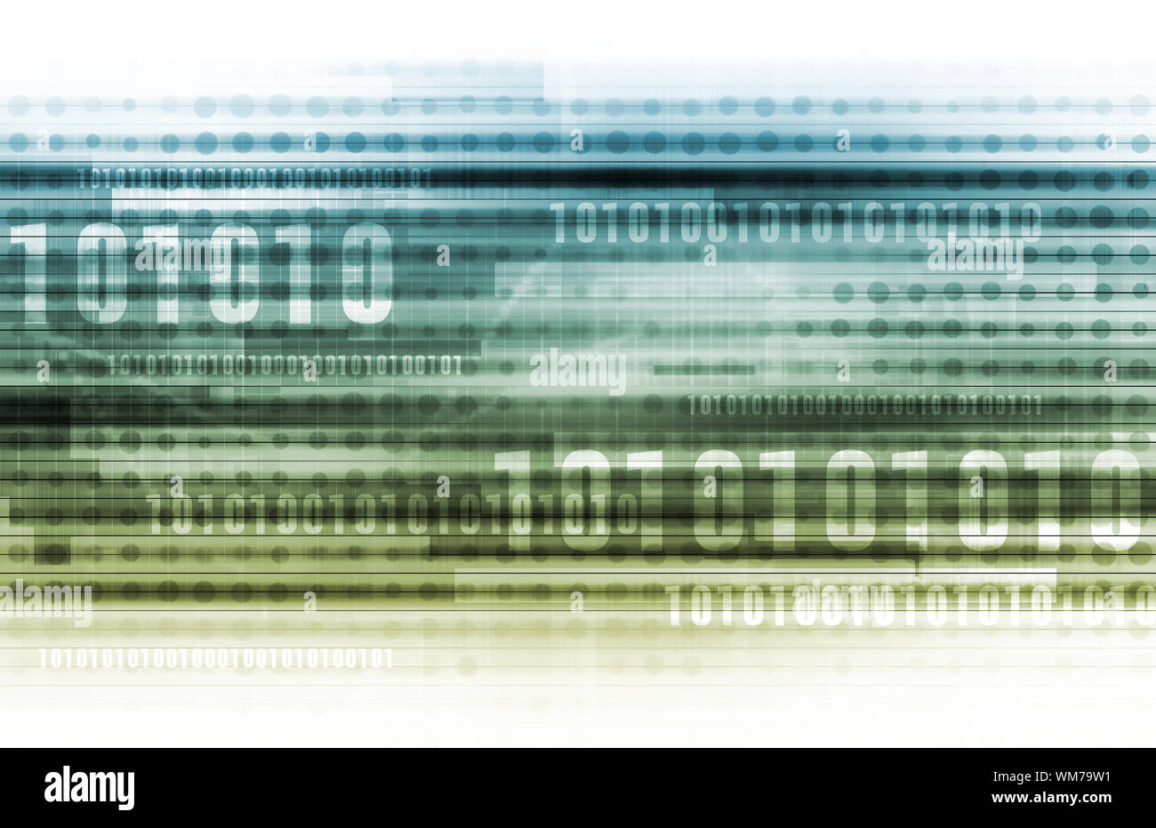Abstract Information Background with Binary Code Art Stock Photo - Alamy