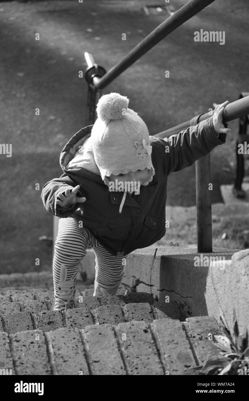Toddler Climbing Steps High Resolution Stock Photography and Images - Alamy