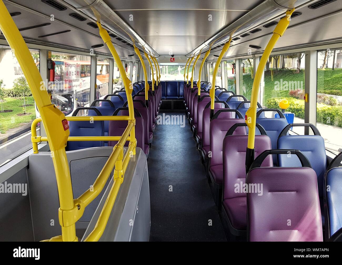 Blue bus seats hi-res stock photography and images - Alamy