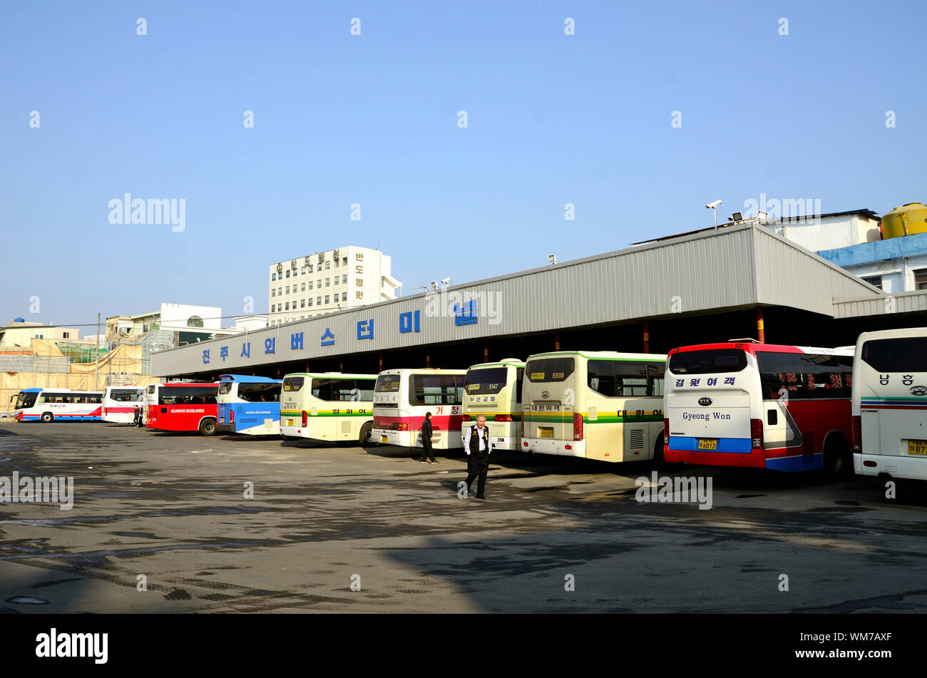 the bus terminal of Jinju City in South Korea Stock Photo - Alamy