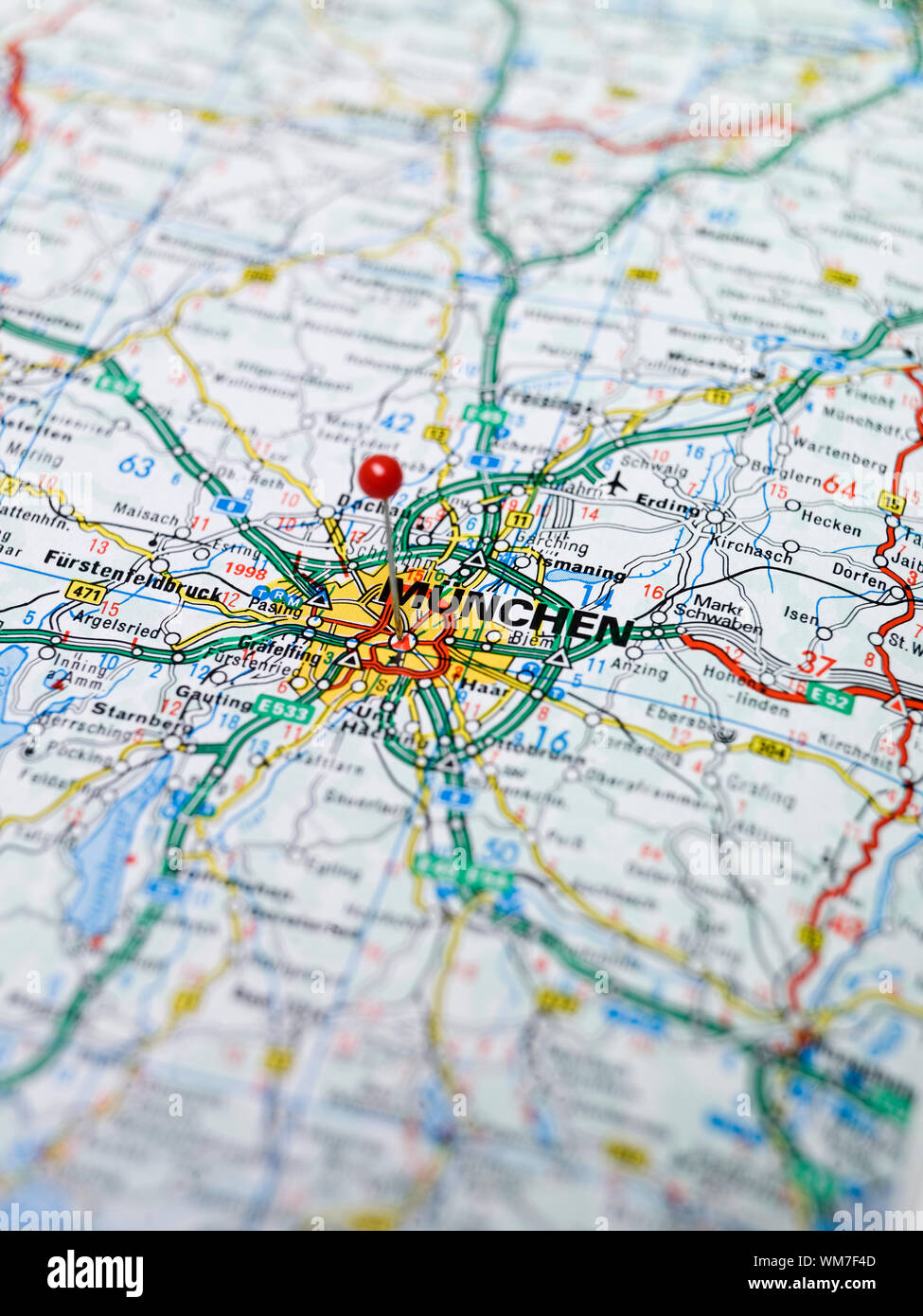 Map of south Germany Stock Photo - Alamy