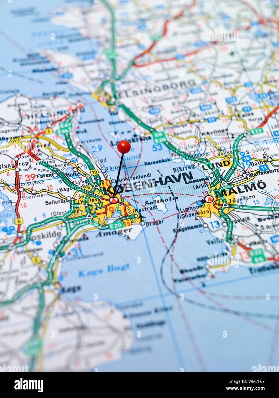 Map of Copenhagen Stock Photo - Alamy