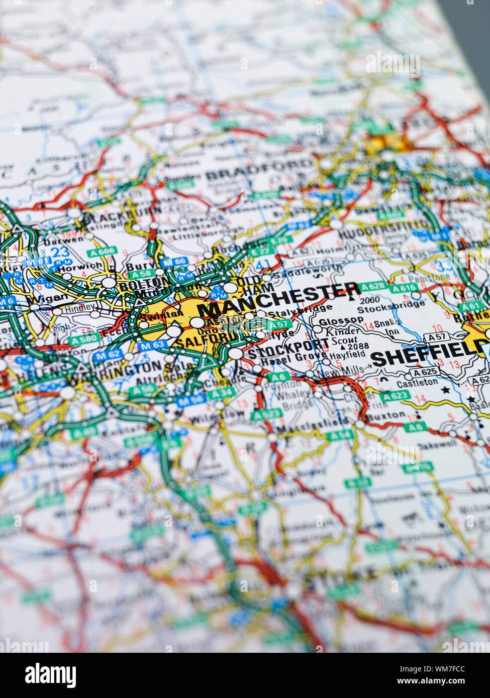 Map city north manchester hi-res stock photography and images - Alamy