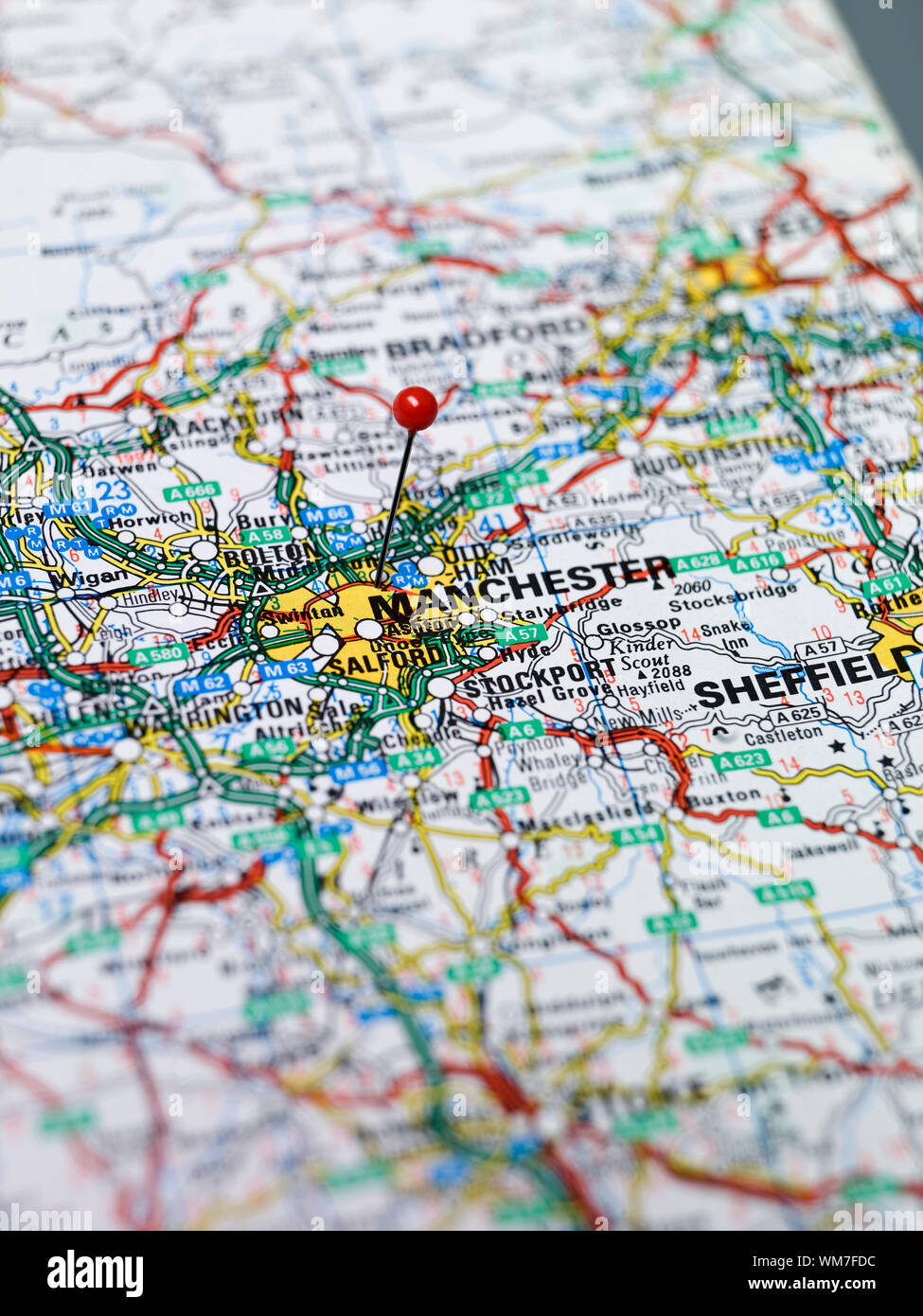 Manchester map pin hi-res stock photography and images - Alamy