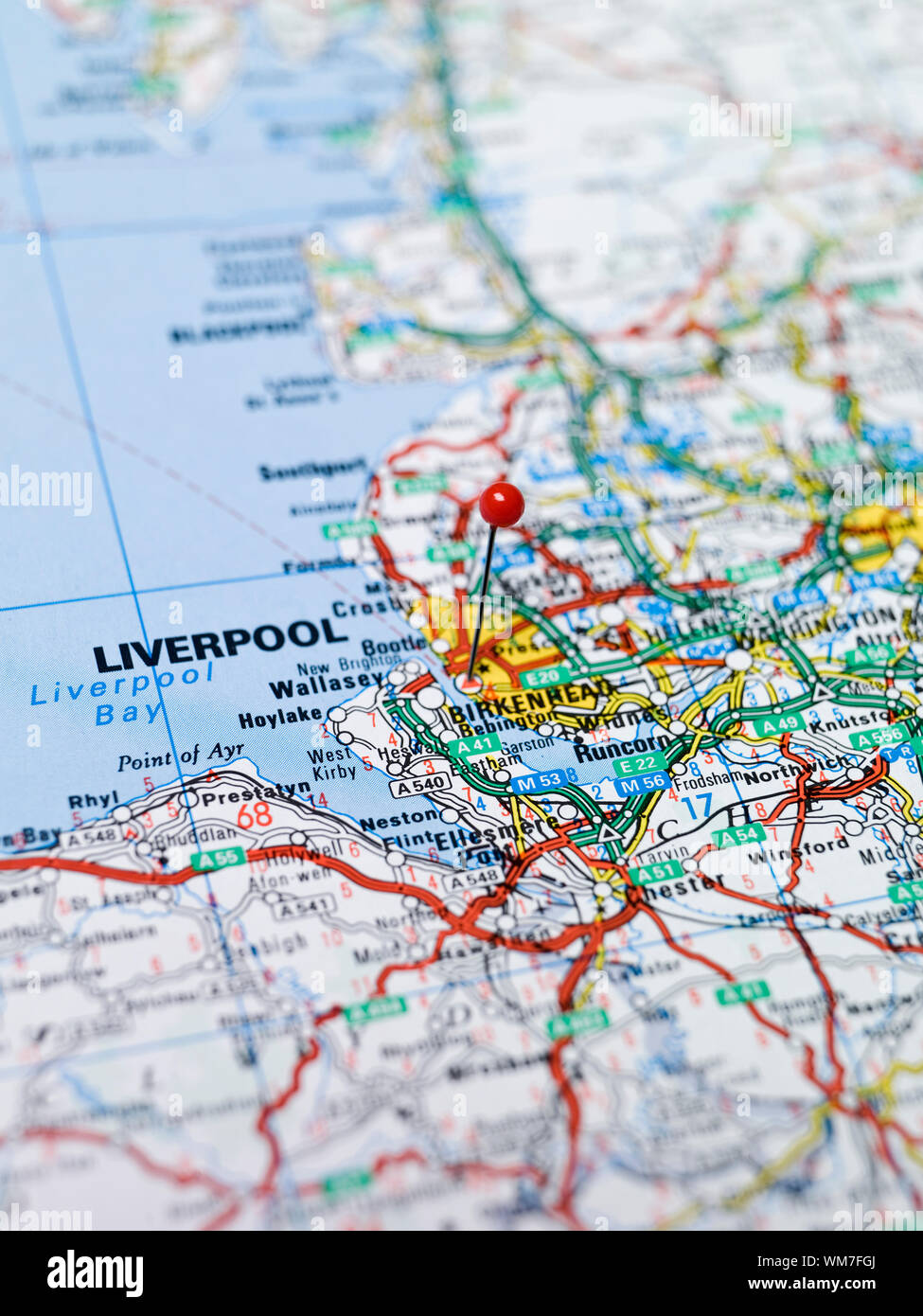 Map of Liverpool Stock Photo - Alamy