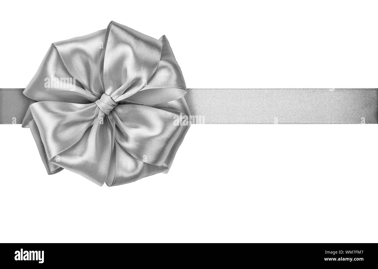 Silver gift box ribbon Black and White Stock Photos & Images - Alamy