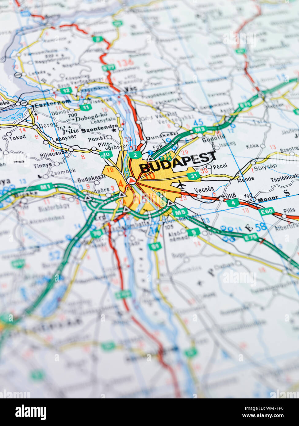 Map of Budapest Stock Photo - Alamy