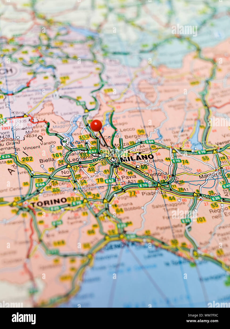 Map of Milano Stock Photo - Alamy