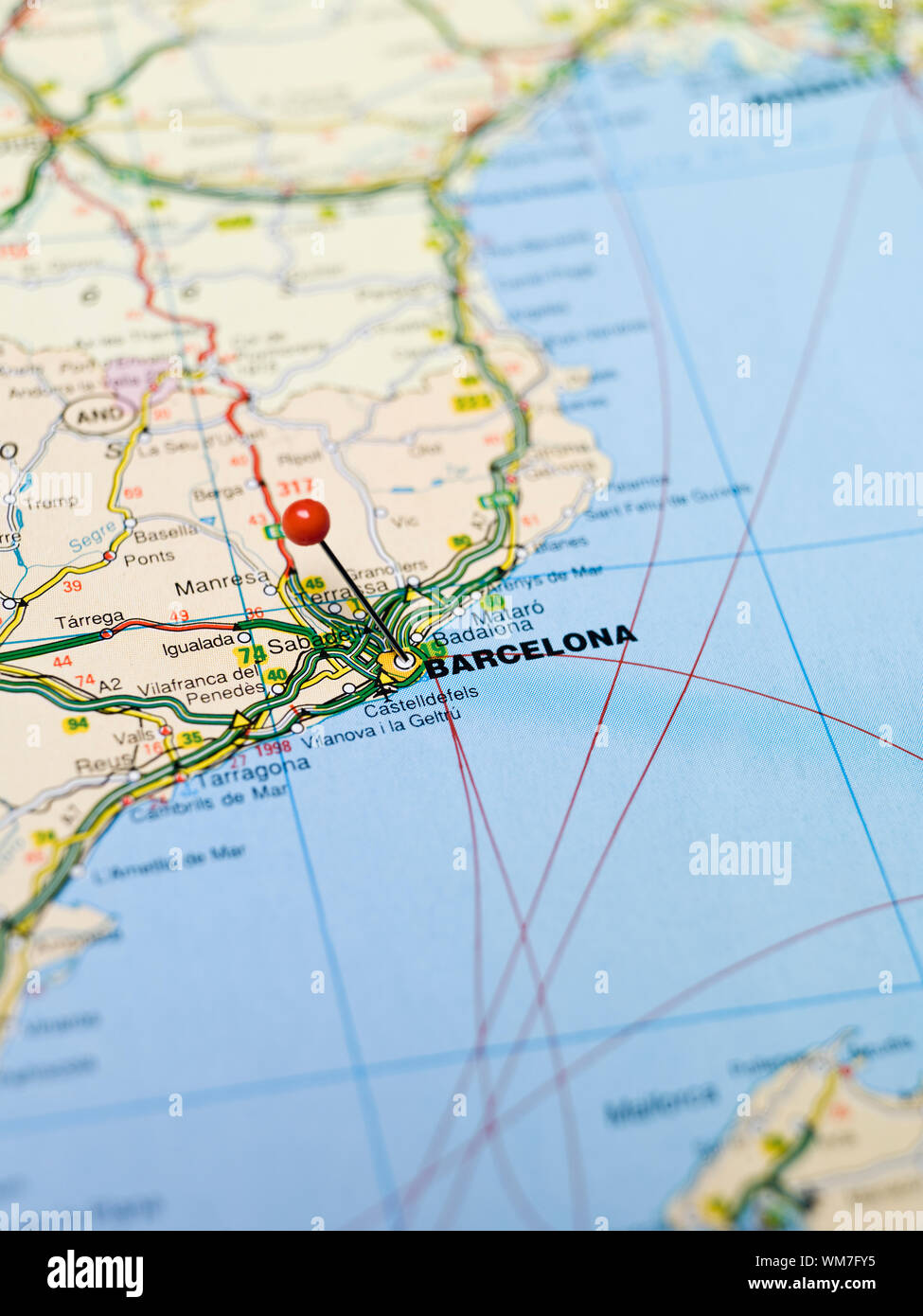 Map of Barcelona Stock Photo - Alamy