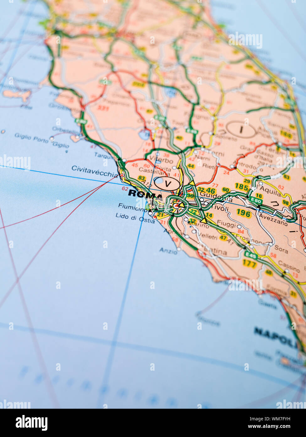 Map of Roma Stock Photo - Alamy